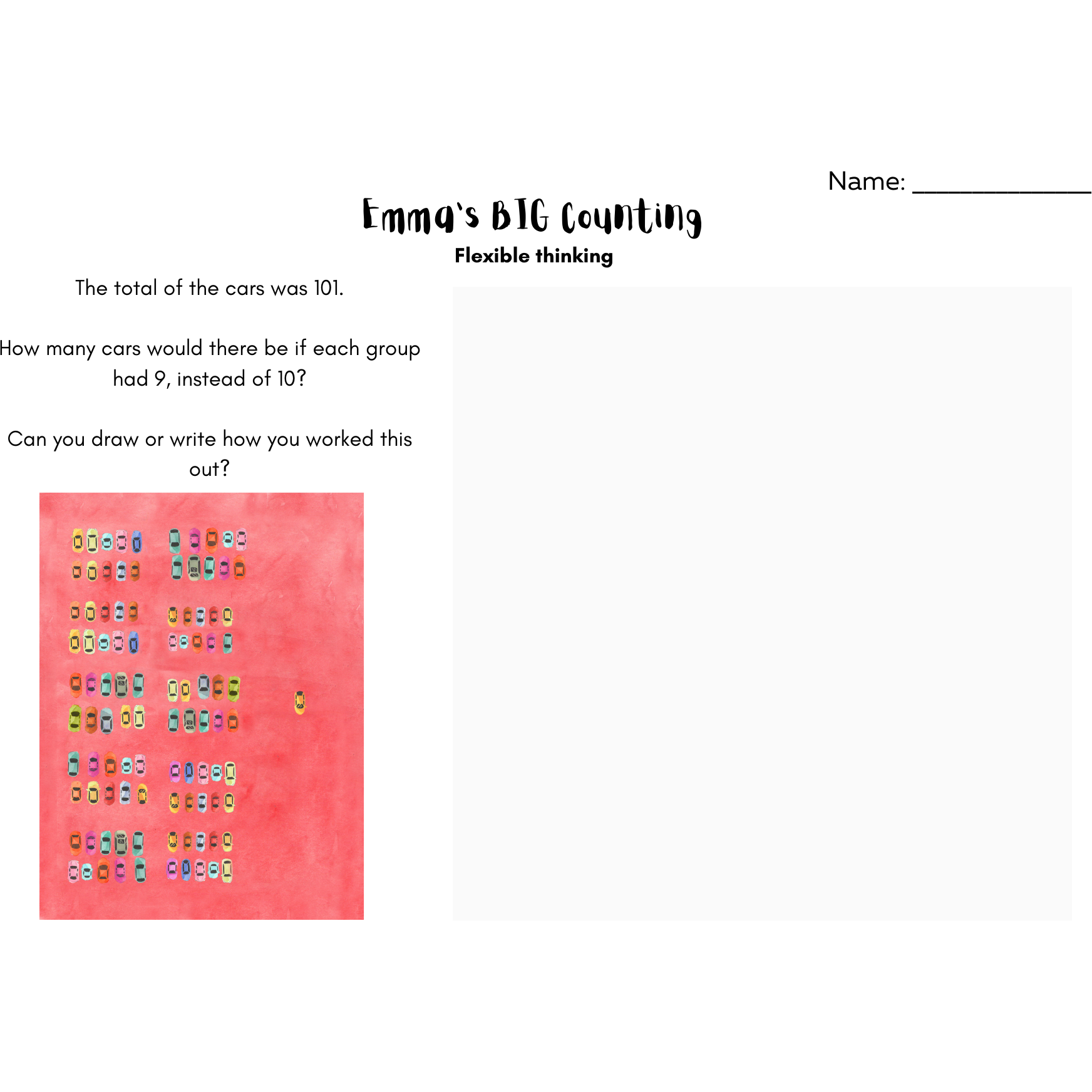 Emma's BIG Counting - Extra Learning Activities – The Teacher Author